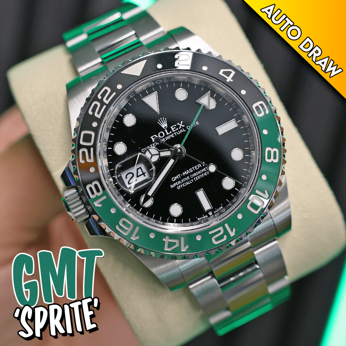 ROLEX GMT MASTER II 'SPRITE' - RSP £15,000 - Bonkers Competitions
